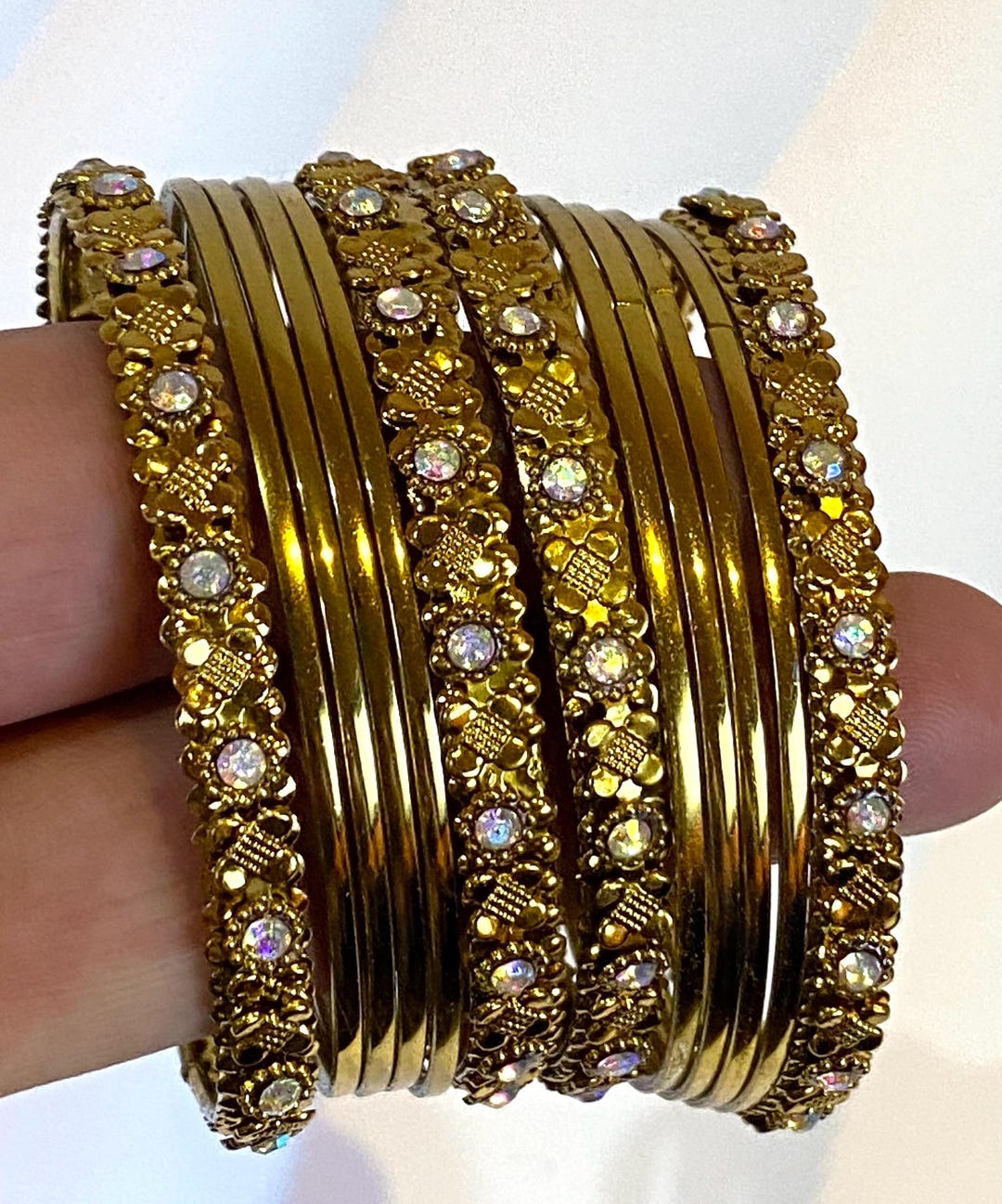 Indian, Pakistani Bangle Set Dark Antique Colour, Micro Plated ...
