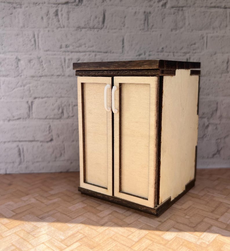 KIT! Dollhouse 1/12 Scale Miniature Bottom Kitchen Cabinet With Regular ...