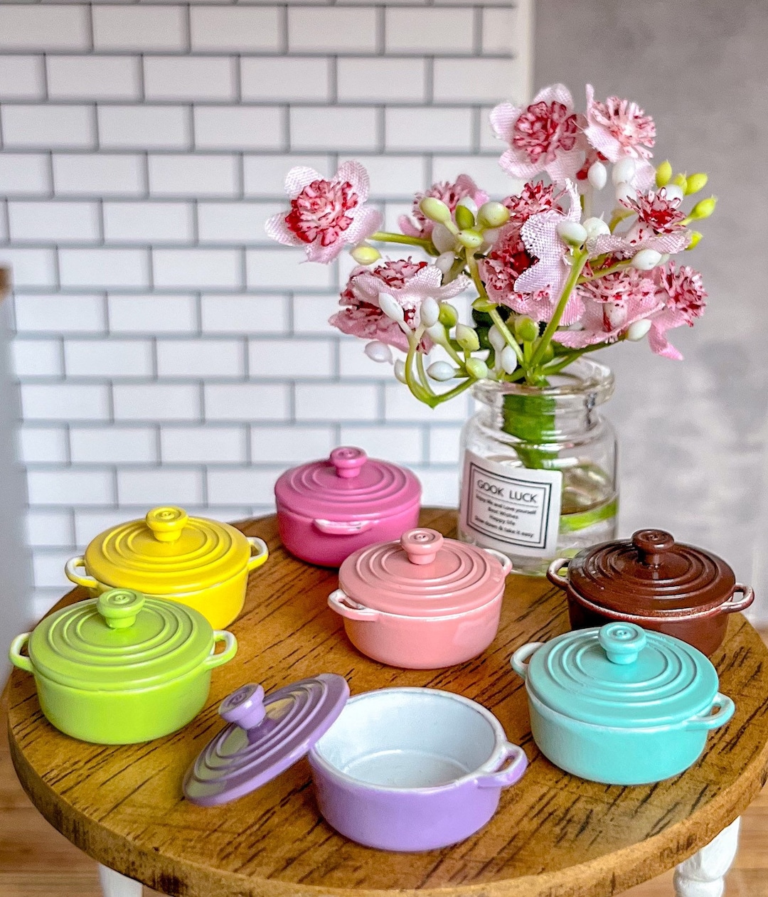 Dollhouse 1/12 Scale Miniature Cooking Pot 7 Colours - Etsy