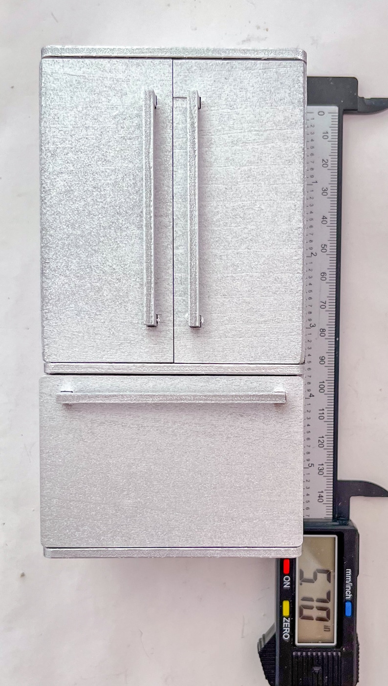 DIGITAL FILE! Dollhouse Miniature French Door Refrigerator Kit: 1/12 ...