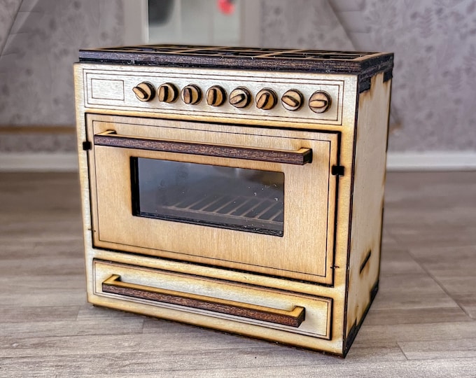 KIT! Dollhouse 1/12 Scale Miniature Classic Kitchen Stove KIT With ...
