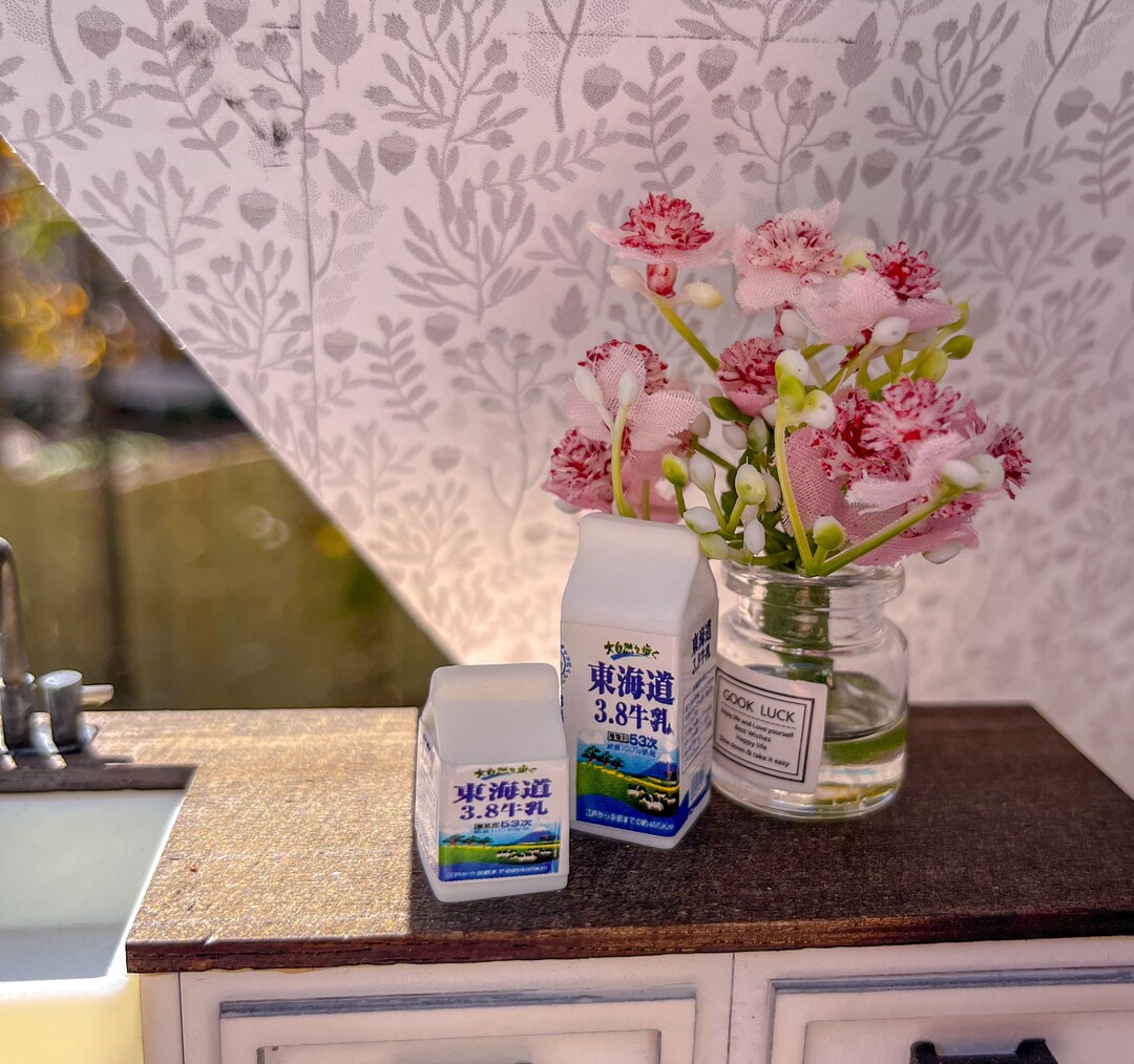 Dollhouse 1/12 Scale Miniature Milk and Creamer Set - Etsy
