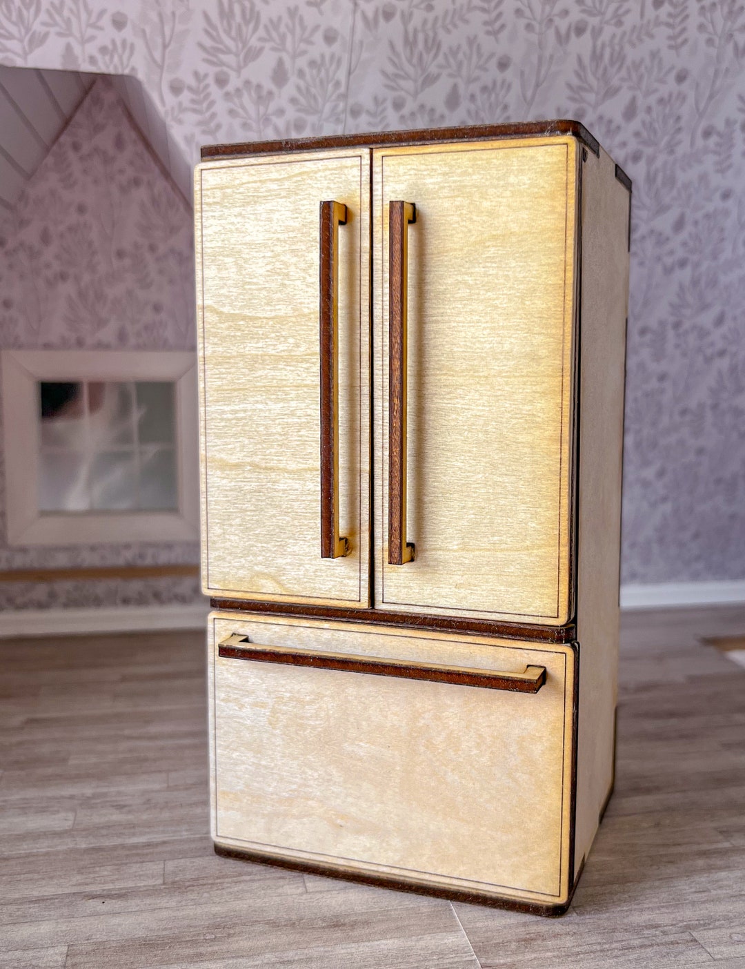 DIGITAL FILE! Dollhouse Miniature French Door Refrigerator Kit: 1/12 ...