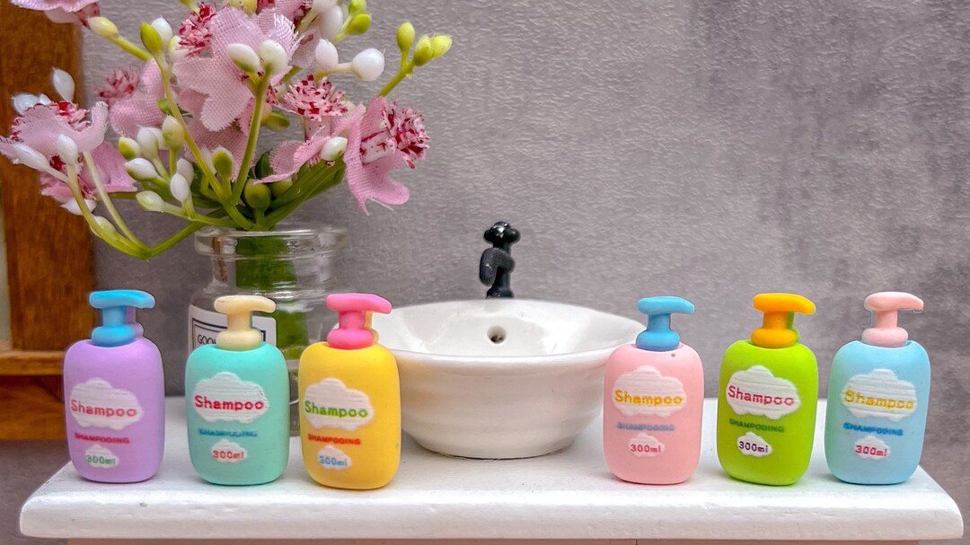 Dollhouse 1/12 Scale Miniature Bathroom Shampoo Bottle - Etsy