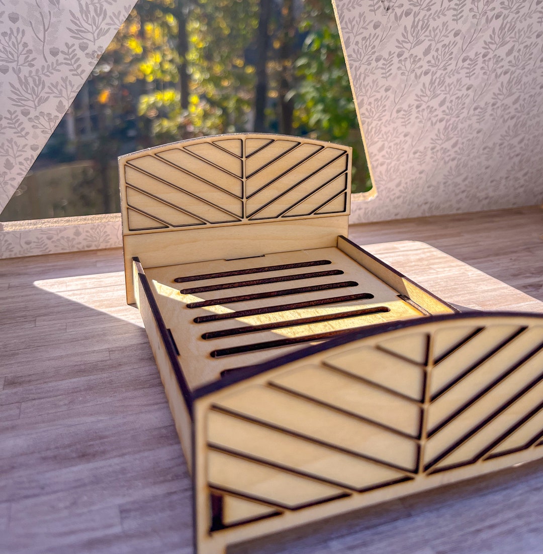 DIGITAL FILE! Dollhouse 1/12 Scale Miniature Modern Bed Kit. SVG File ...