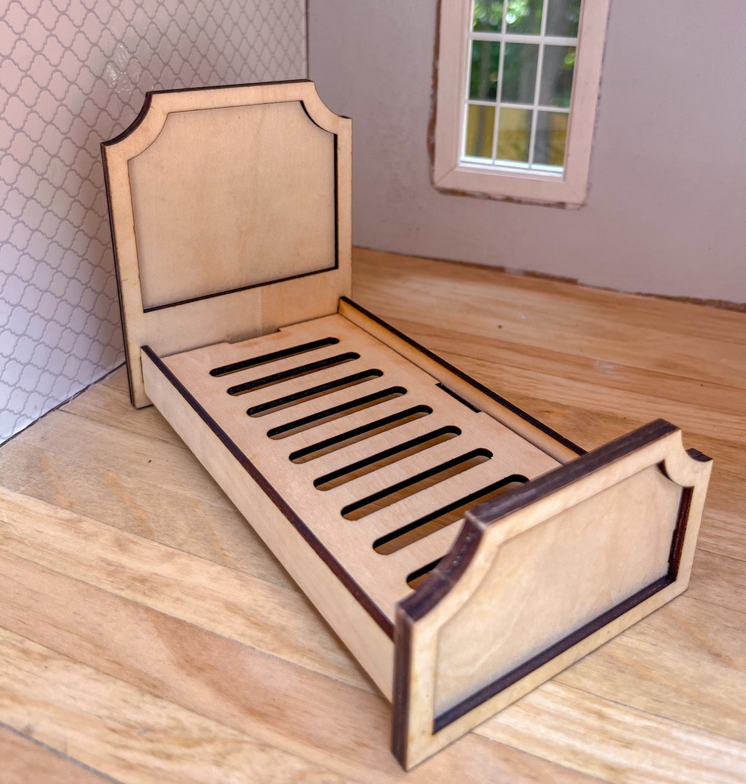 Dollhouse 1/12 Scale Miniature Twin Bed KIT. Belgrave Headboard. - Etsy