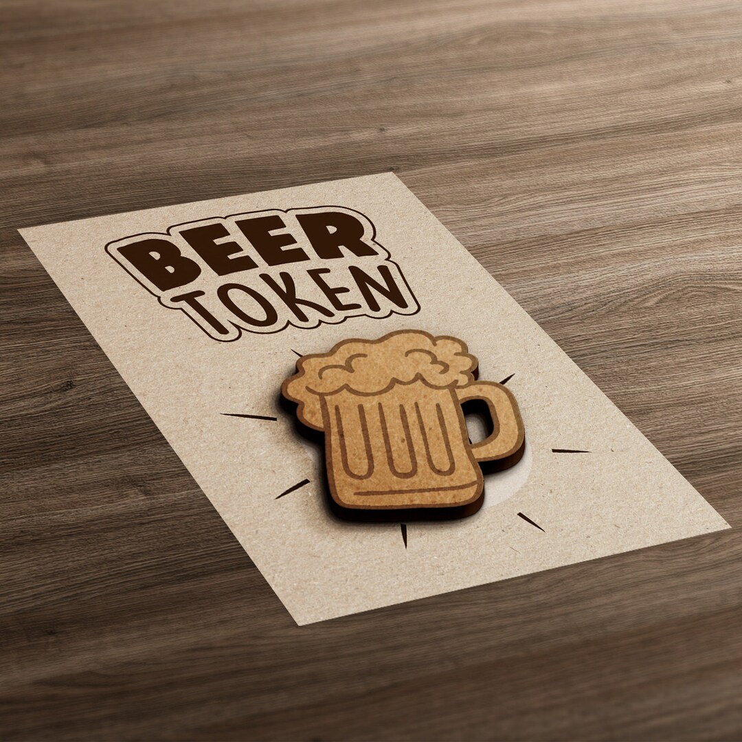 Beer Glass Token A6 Token Card - Etsy