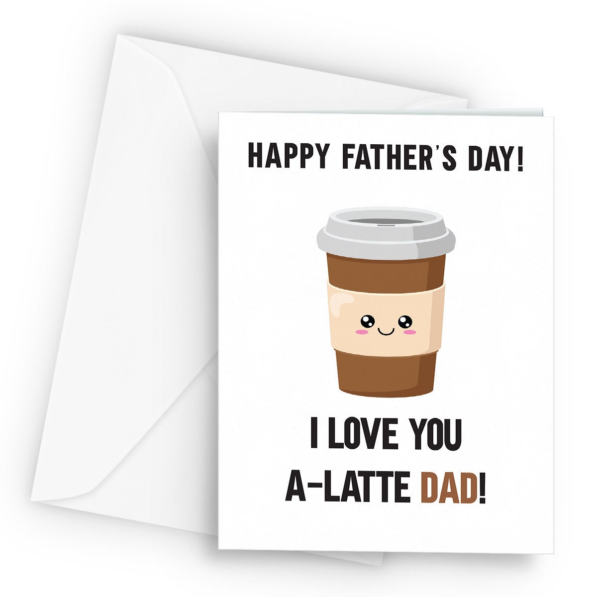 Love You A-Latte Dad Father's Day Card A5 Greetings Card | Etsy