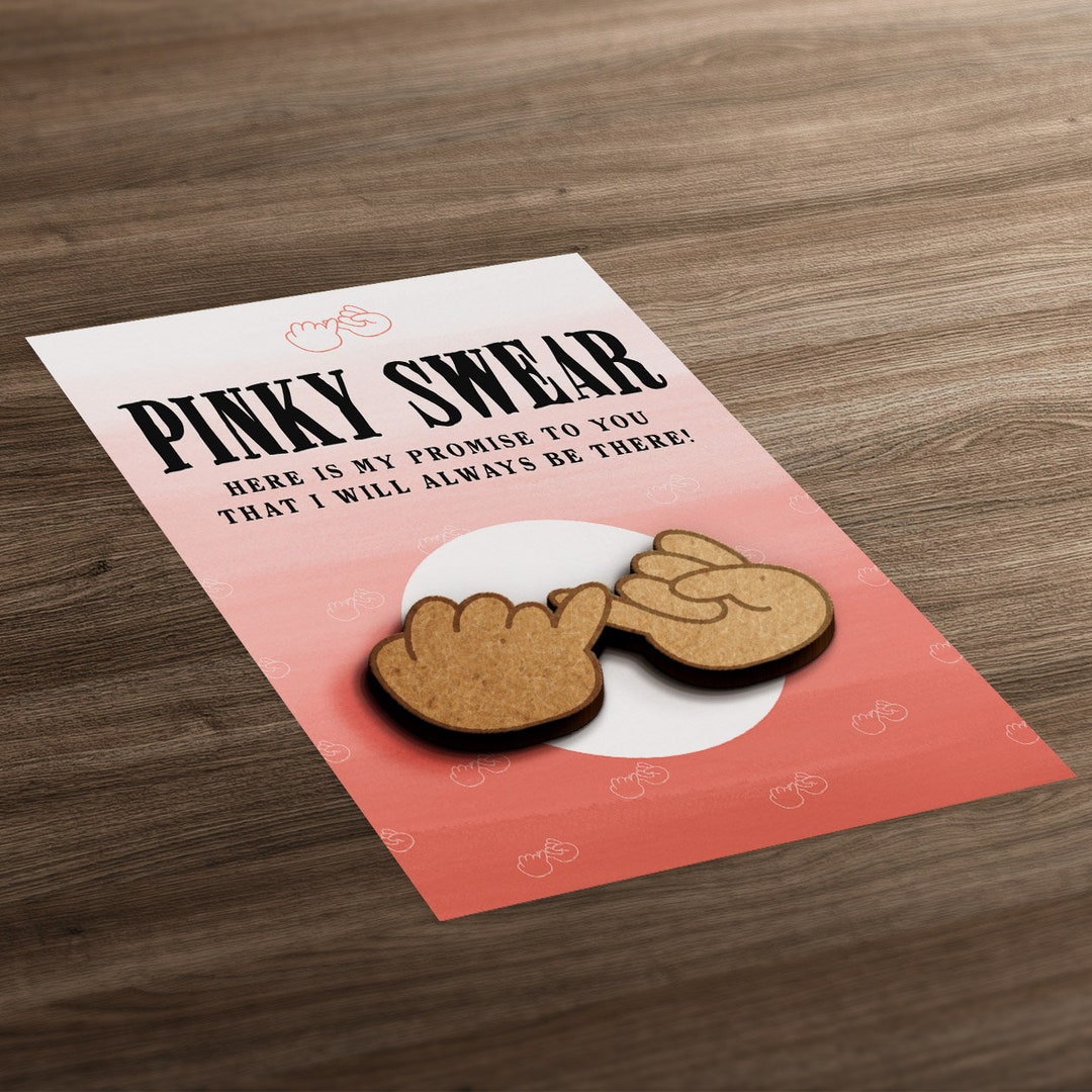 Pinky Swear Promise Token A6 Token Card - Etsy