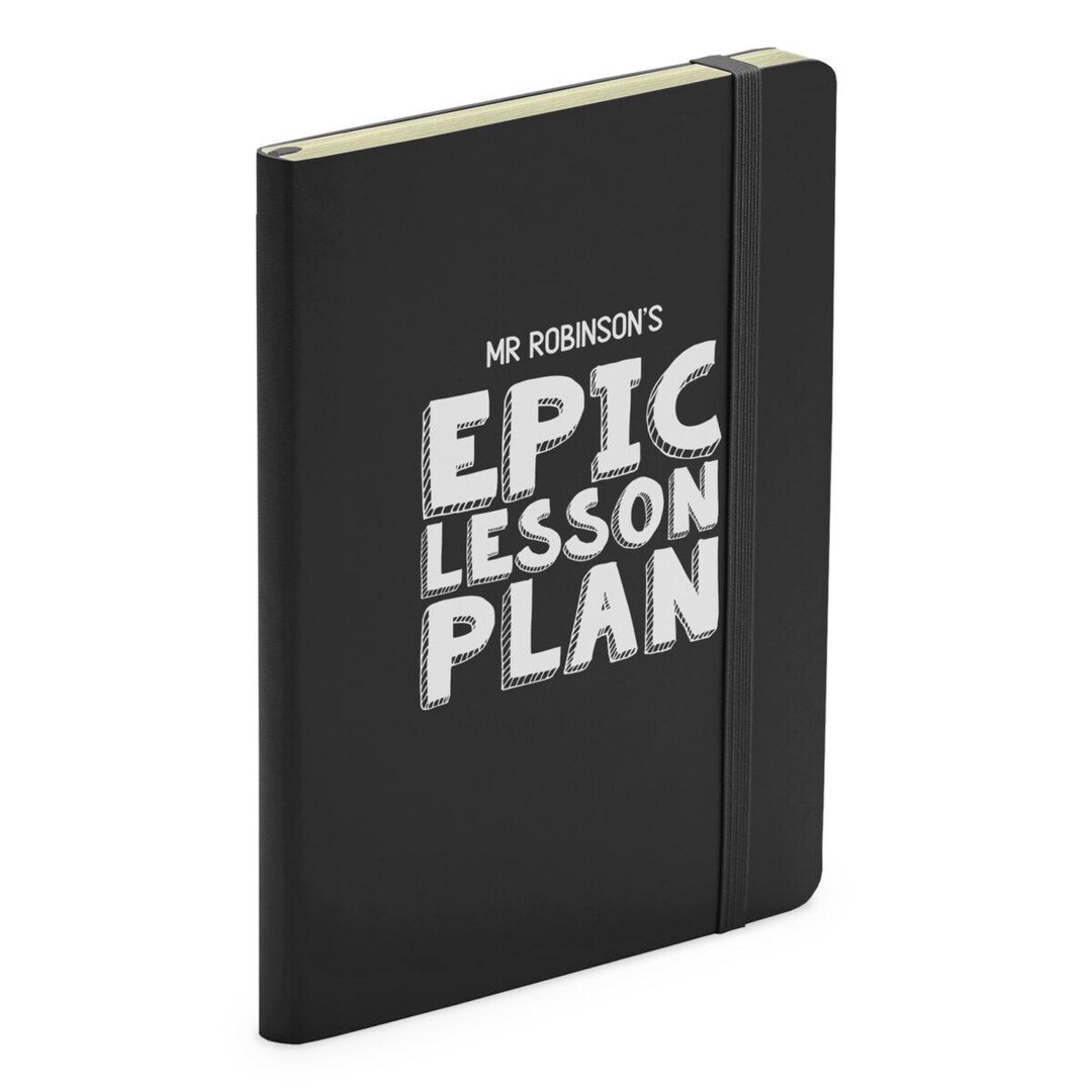Personalised Epic Lesson Plan - Teacher Gift Soft Touch Black Notebook ...