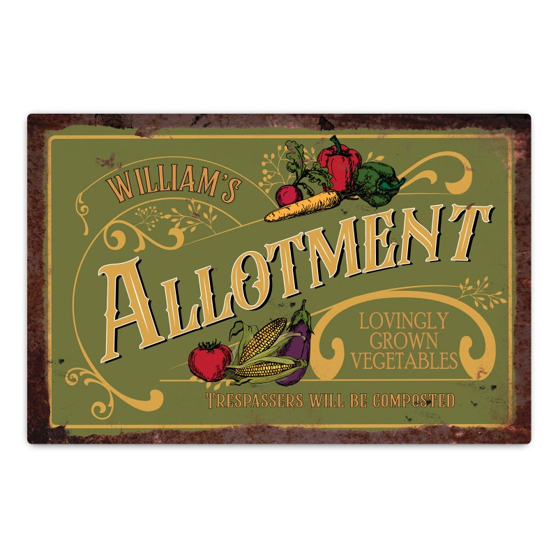 Allotment Veg Sign - Etsy UK