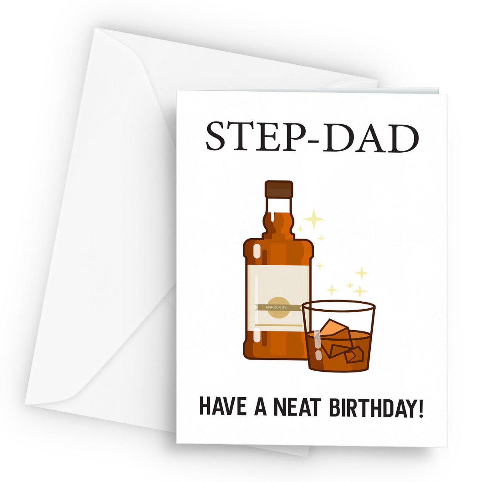 Neat Birthday Step-Dad Birthday Card A5 Greetings Card | Etsy