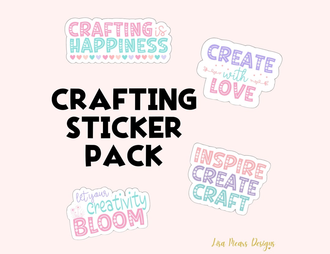 Crafting Sticker Pack, Craft Room Decor, Craft Supplies, Sticker for ...