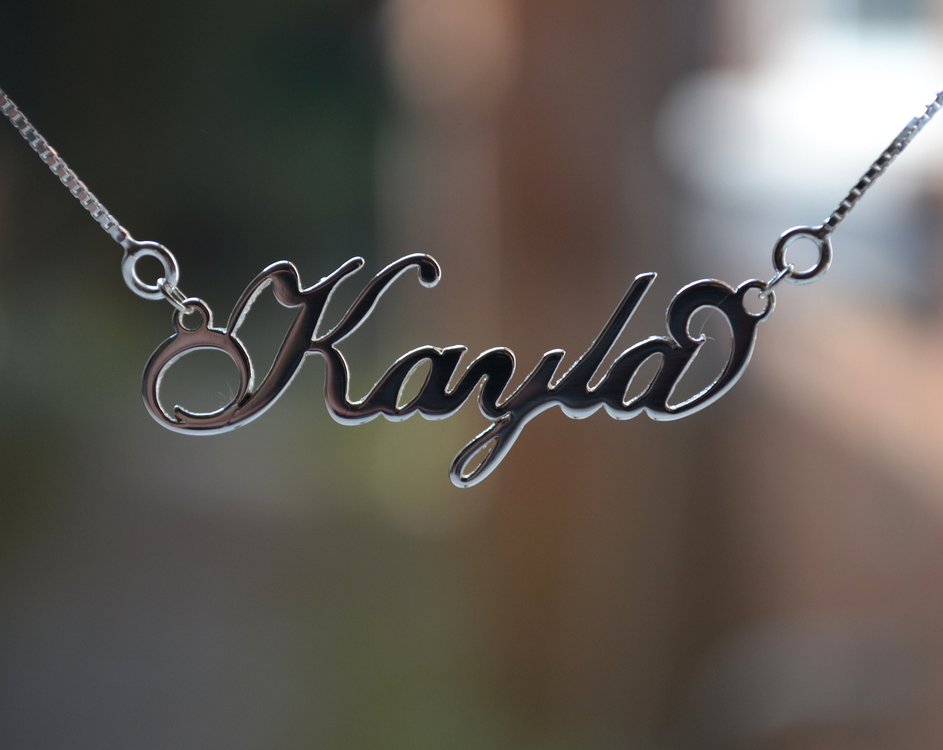 Sterling Silver 925 Personalised Carrie Font With End Flounce - Etsy Canada