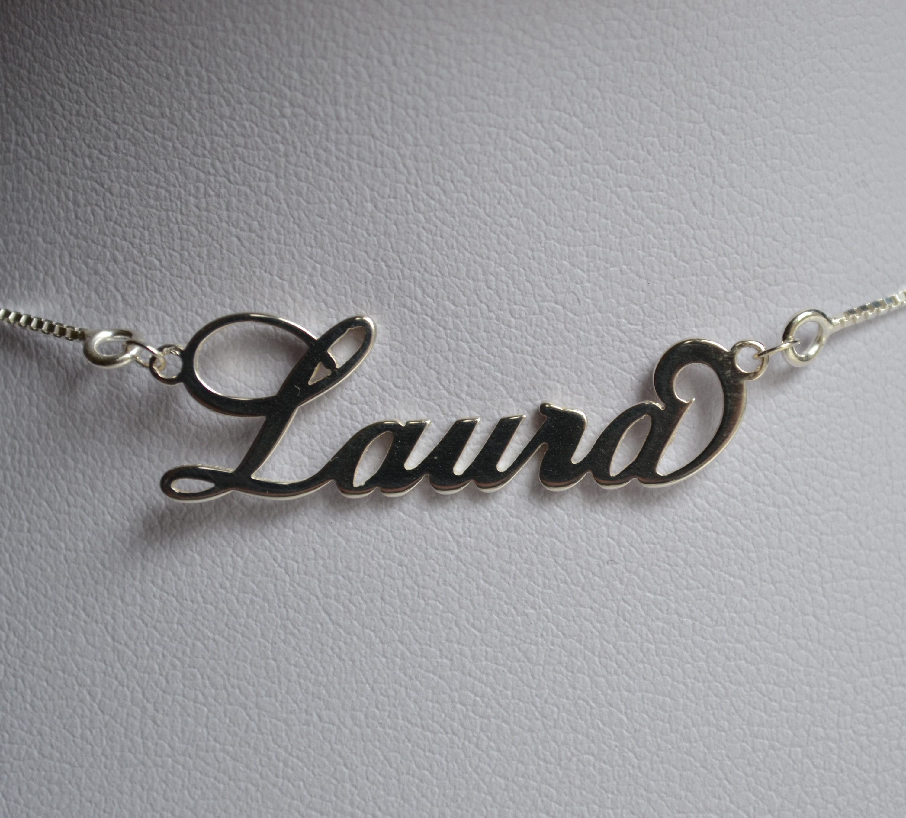 Sterling Silver 925 Personalised Carrie Font With End Flounce - Etsy Canada