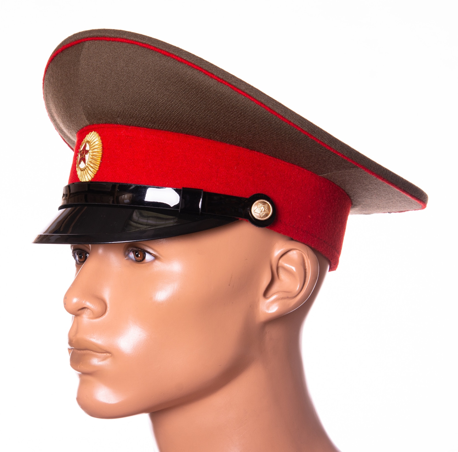 Russian Soviet Officer cap USSR Red Army Motorized troops Size | Etsy