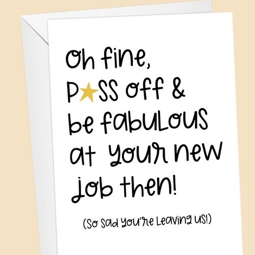 Leaving Card Personalised Goodbye and Good Luck Card New - Etsy