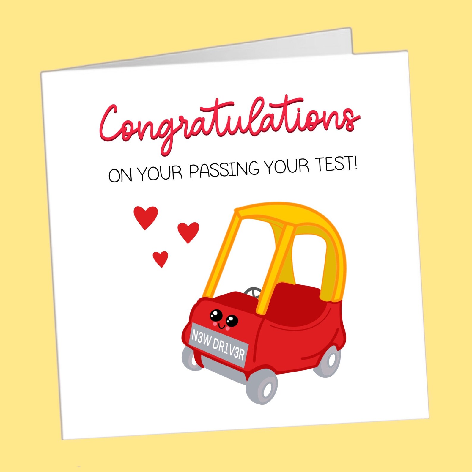 Congratulations Passed Your Test Card New Driver Cute Car - Etsy