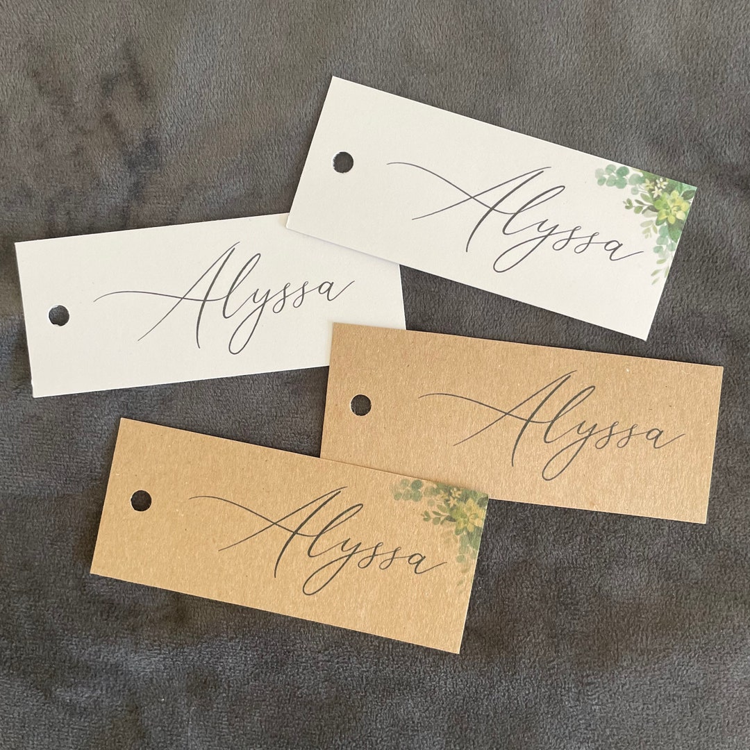 Personalised Wedding Tags Guest Name Tags Place Cards - Etsy