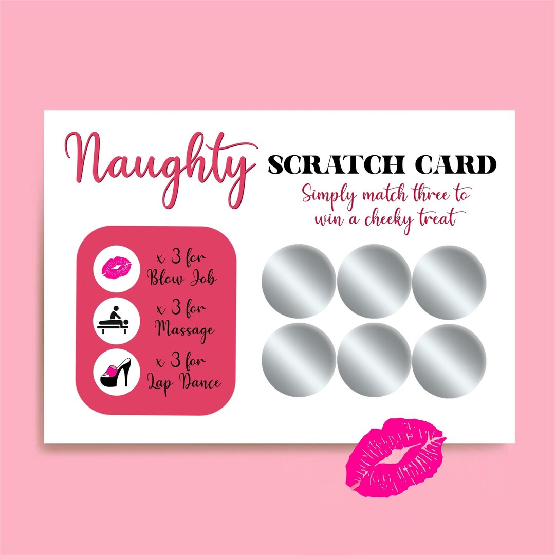 Naughty Valentine’s Scratchcard, X Rated Birthday Card, Anniversary ...