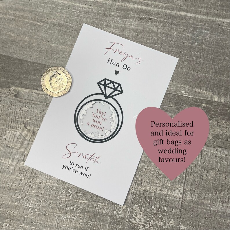 Personalised Hen Do Scratchcards Fun Scratch Card Scratch to - Etsy