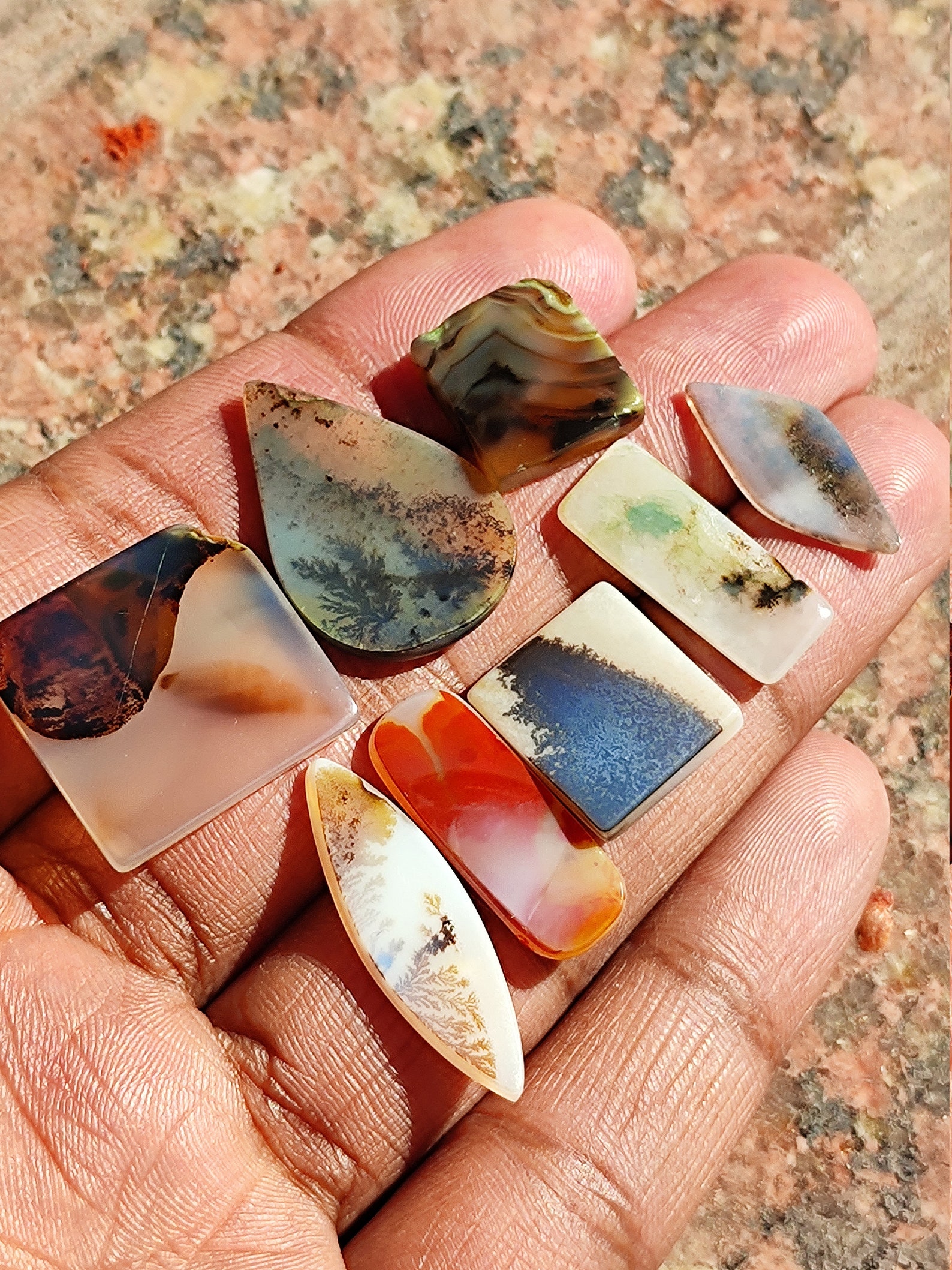 Beautiful Landscape Agate Cabochon, Wholesale Natural Landscape Agate ...