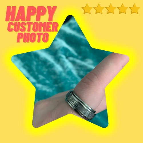 Silver Spinner Ring Number & Letters Meditation Ring - Etsy UK