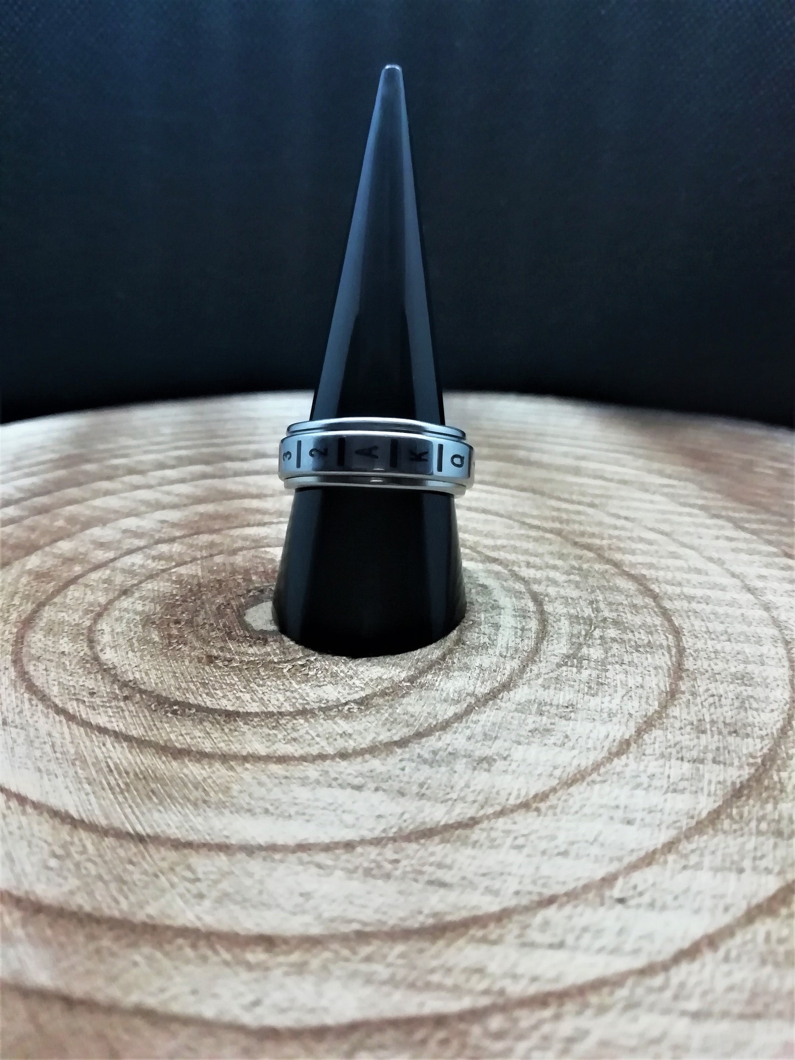 Silver Spinner Ring Number & Letters Meditation Ring - Etsy UK