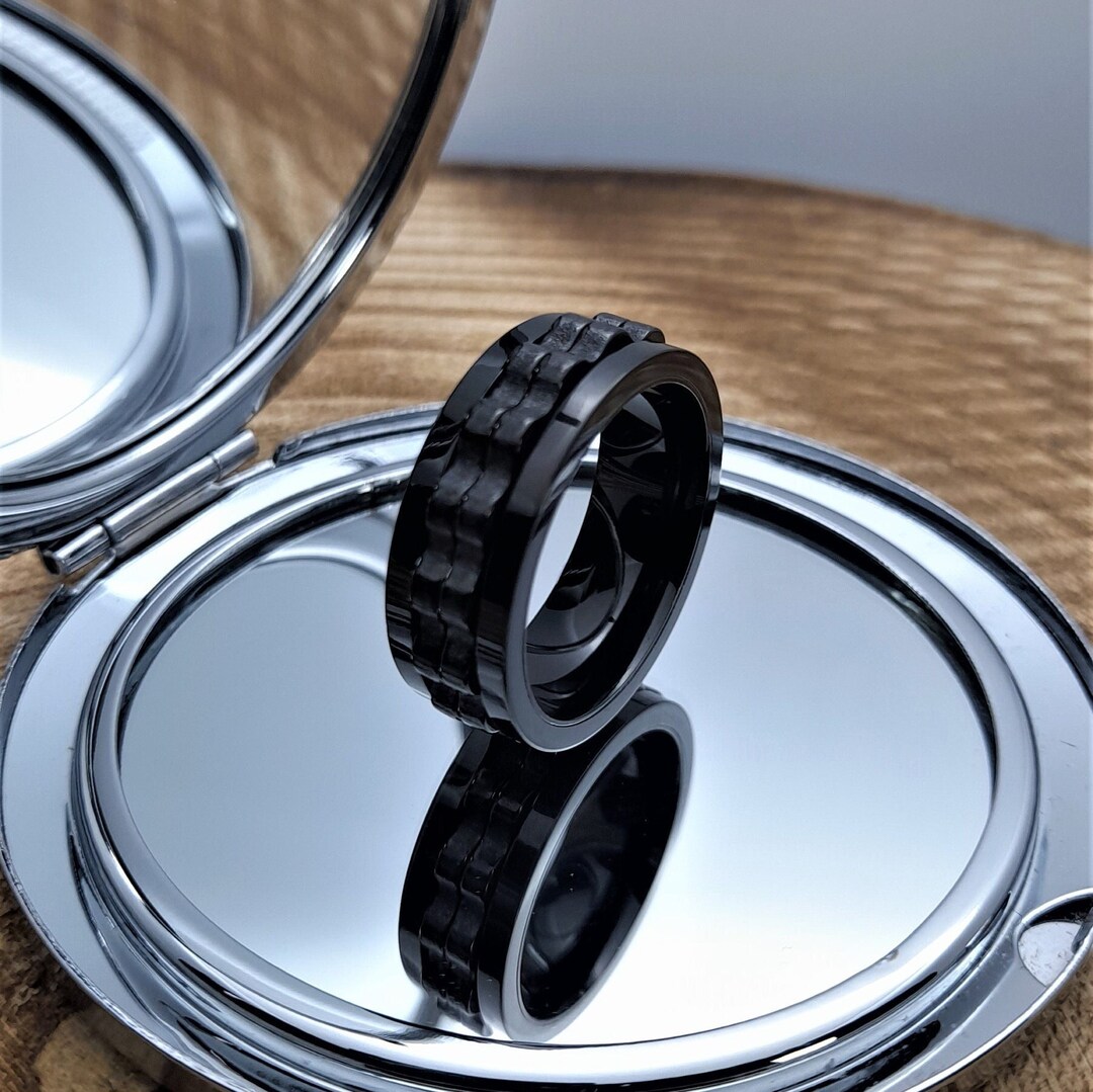 Spinner Ring Cog Gear Rotating Center, Anxiety Ring, Meditation Ring ...