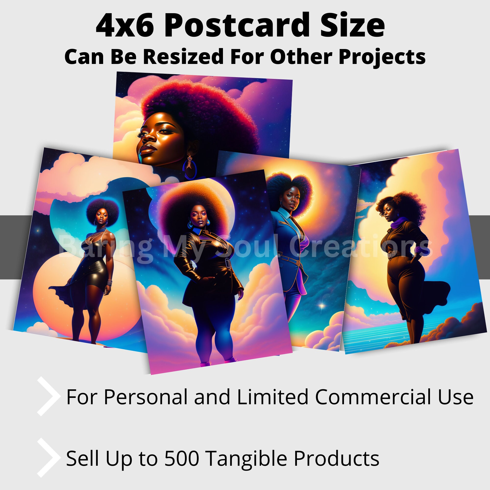 Black Women Have Superpowers V1/digital Postcard - Etsy