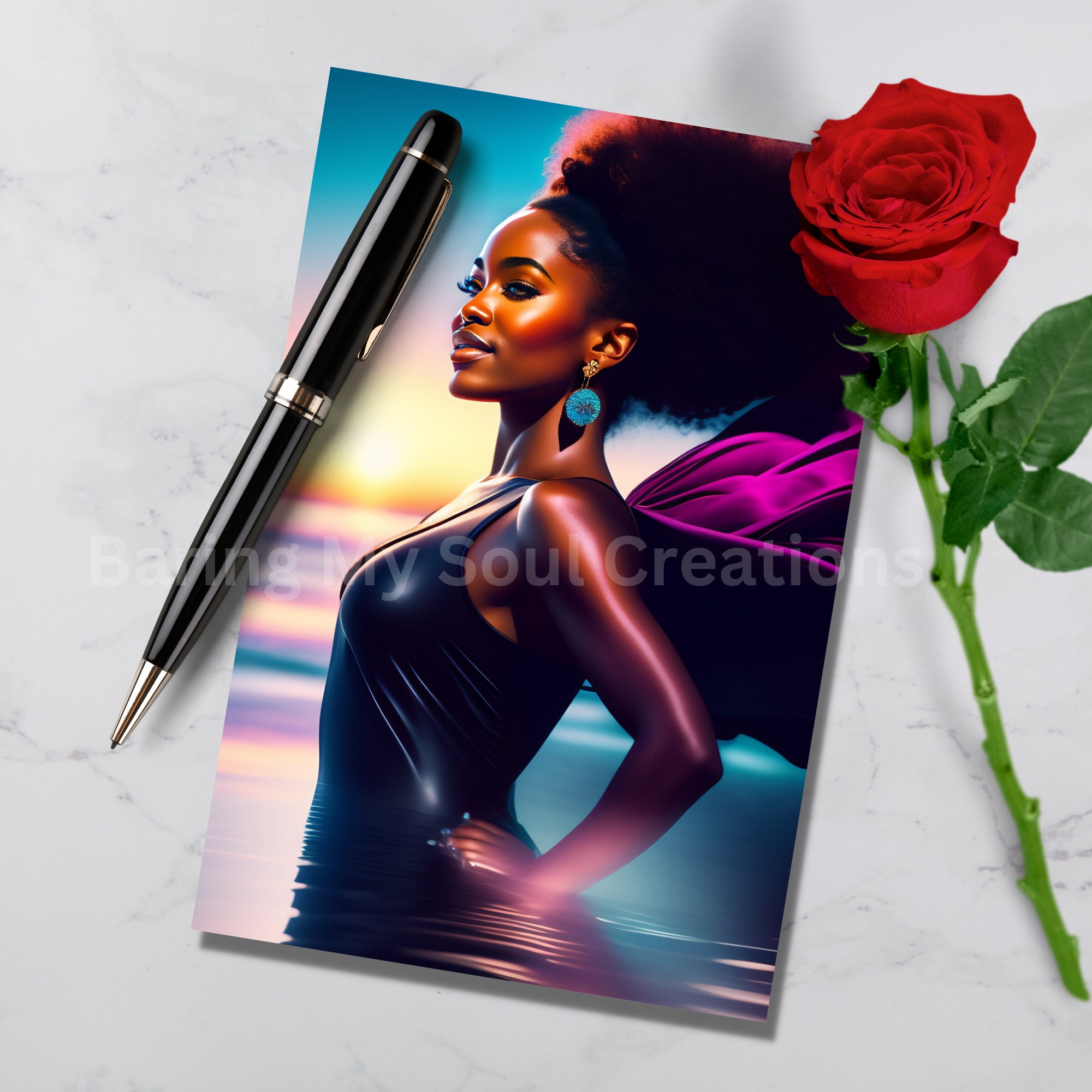 Black Women Have Superpowers V2/digital Postcard Template/digital Art ...