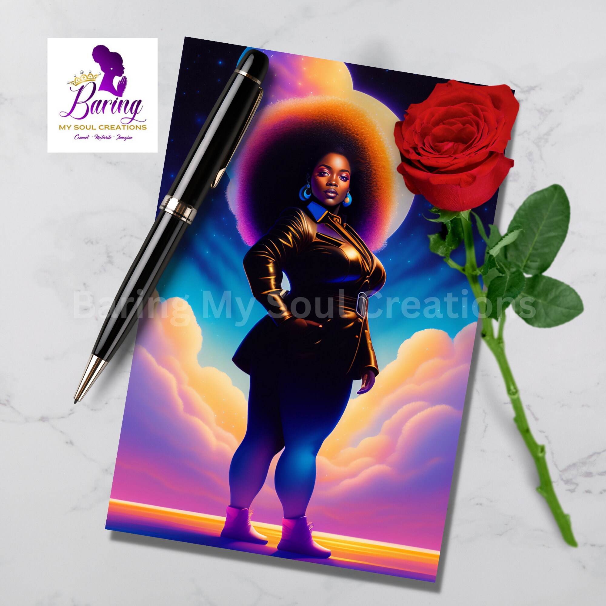 Black Women Have Superpowers V1/digital Postcard - Etsy