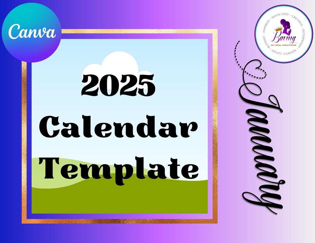 Digital 2025 Calendar for Personal and Business Use, Canva, Ready to ...