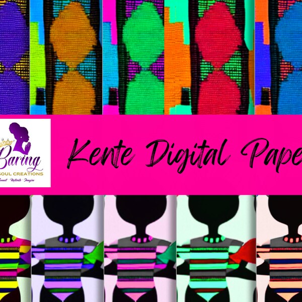 Kente Digital Paper - Etsy