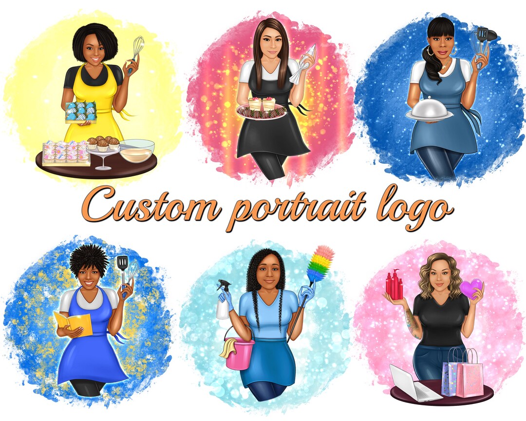 Custom Portrait Logo, Cartoon Logo Portrait, Custom Avatar, Business ...
