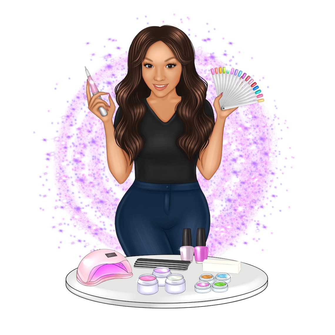 Cartoon Logo Design Custom for Business Premade Logo Beauty Salon Logo ...