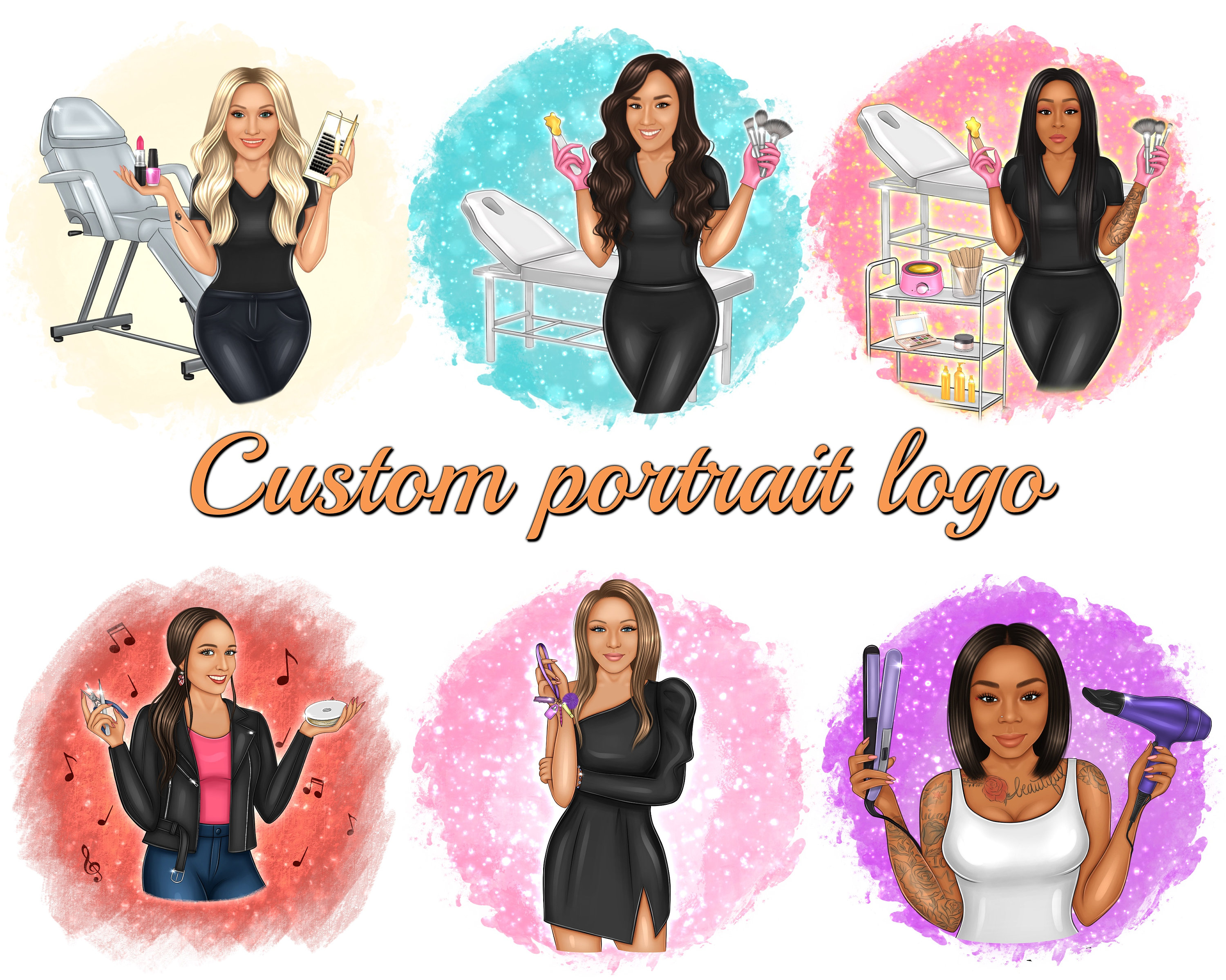 Custom Portrait Logo Cartoon Logo Portrait Custom Avatar - Etsy