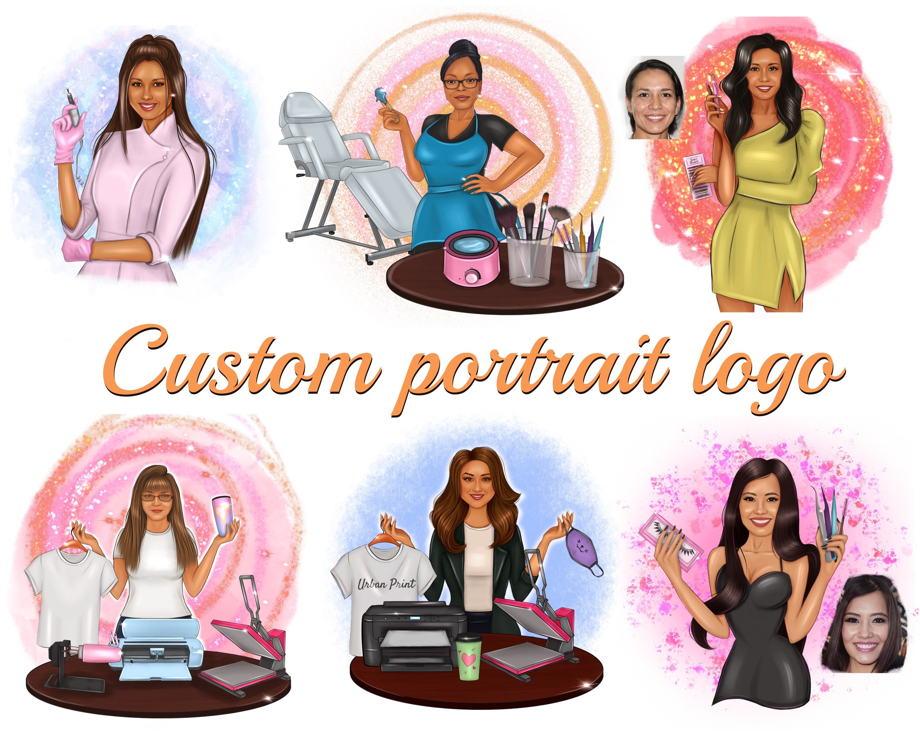 Cartoon Portrait for Your Business Logo Digital Realistic Portrait ...