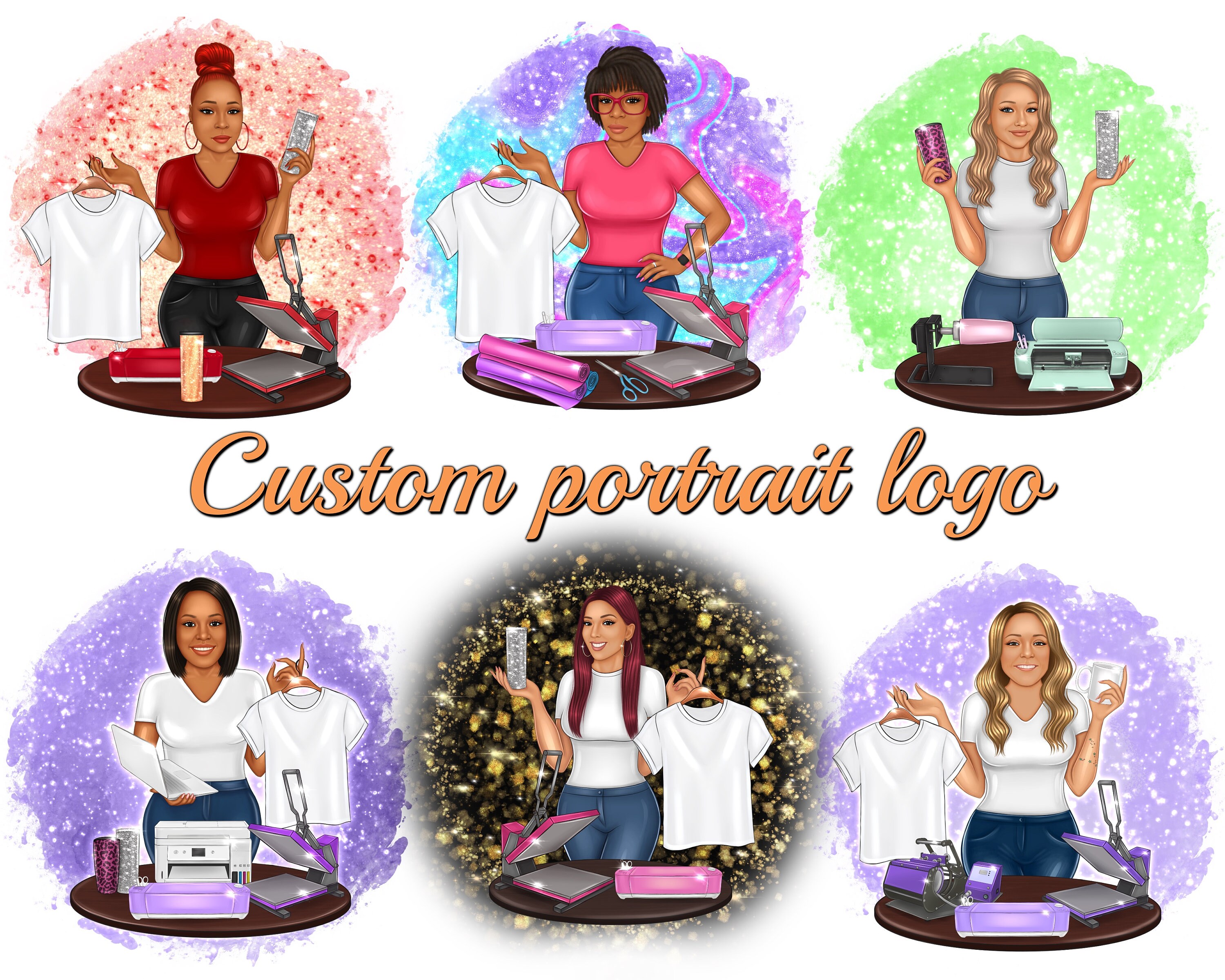 Custom Portrait Logo Cartoon Logo Portrait Custom Avatar - Etsy