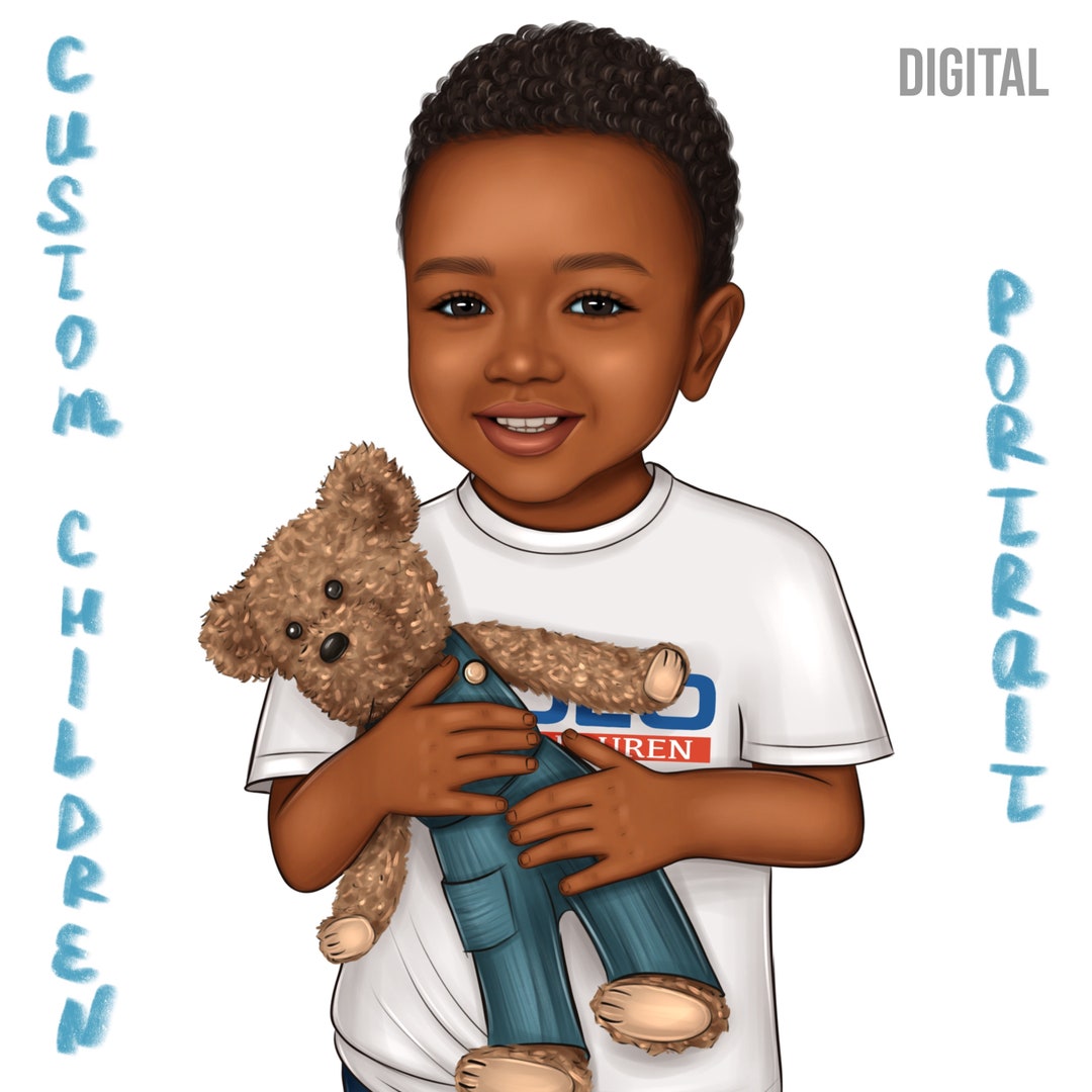 Custom Children Portrait, Birthday Portrait, Event Prop, Children ...
