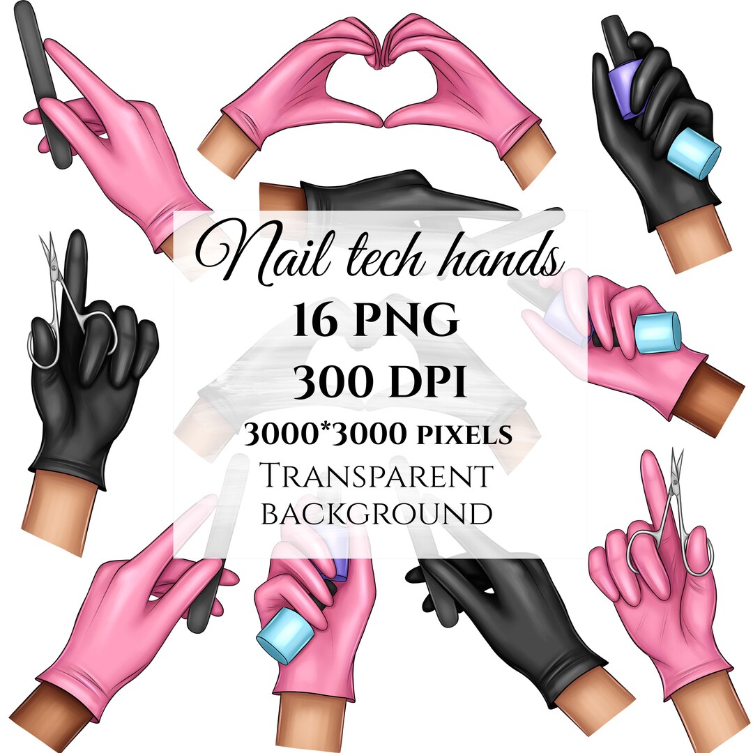 Nail Tech Business PNG, Nail Technician Hands, Tools, Manicure ...
