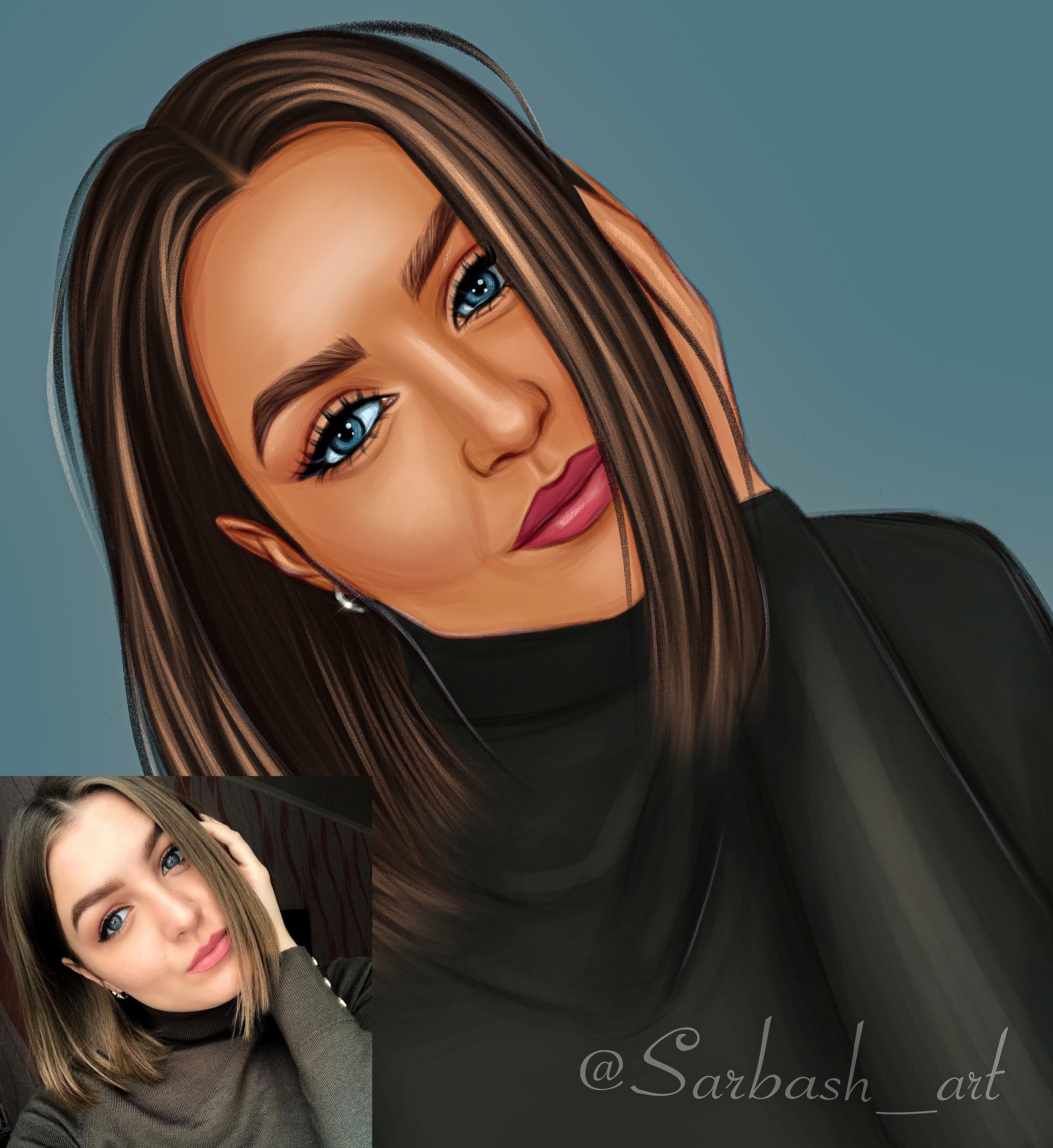 Custom Cartoon Portrait From Photo | Etsy