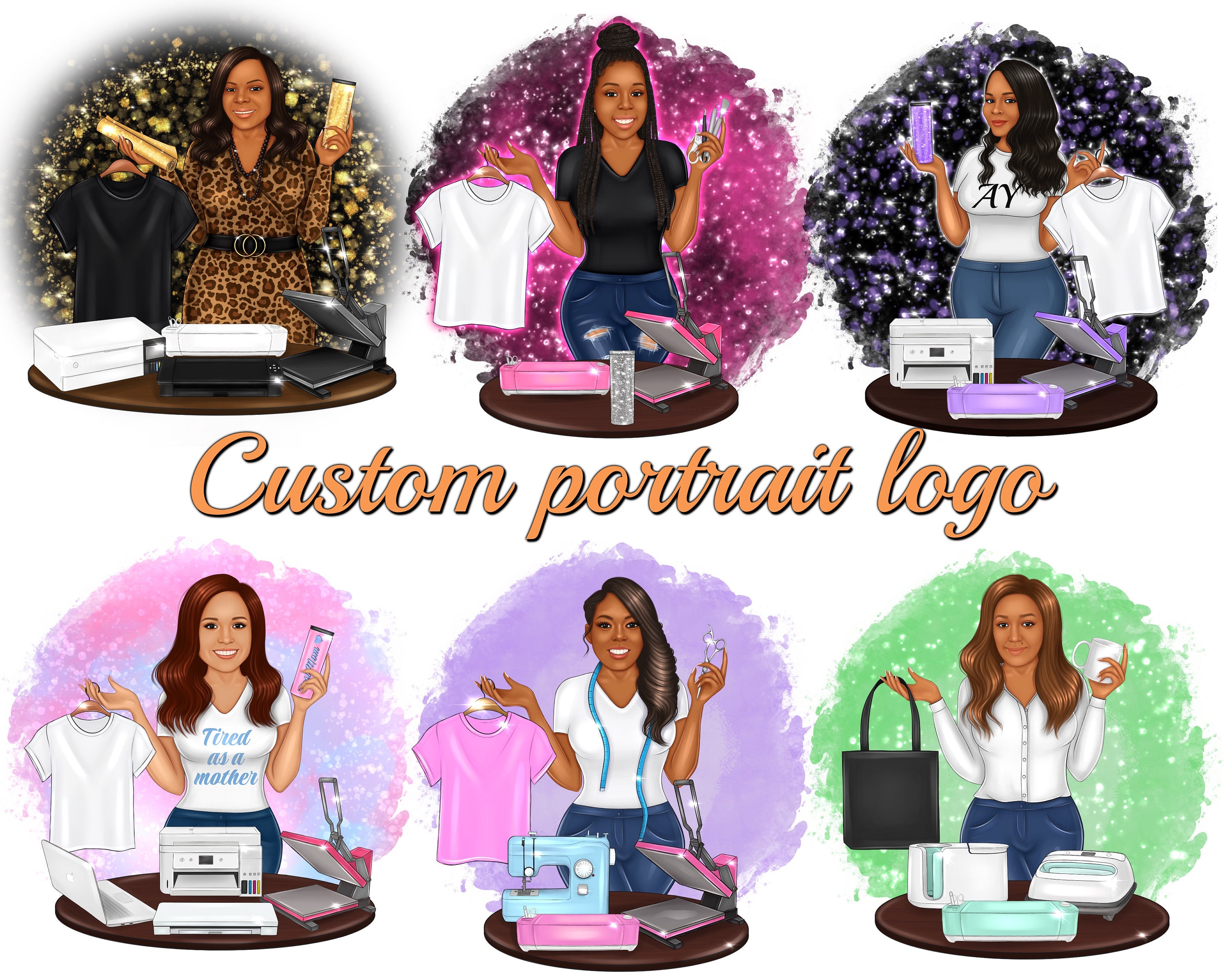 Custom Portrait Logo Cartoon Logo Portrait Custom Avatar - Etsy