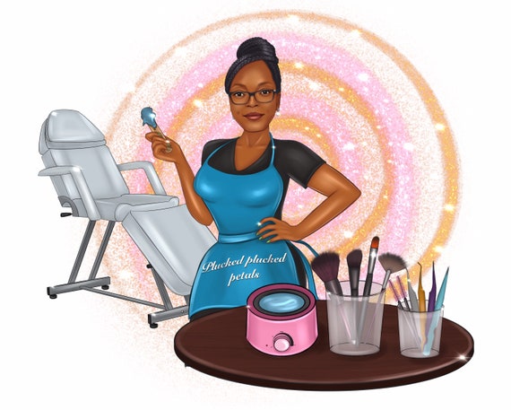 Waxing and Makeup Cartoon Logo Portrait Logo Cartoon - Etsy