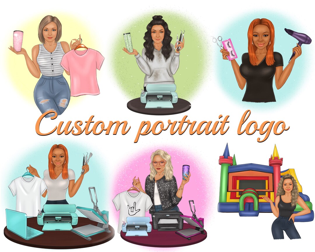 Custom Portrait Logo, Cartoon Logo Portrait, Portrait Custom Avatar ...