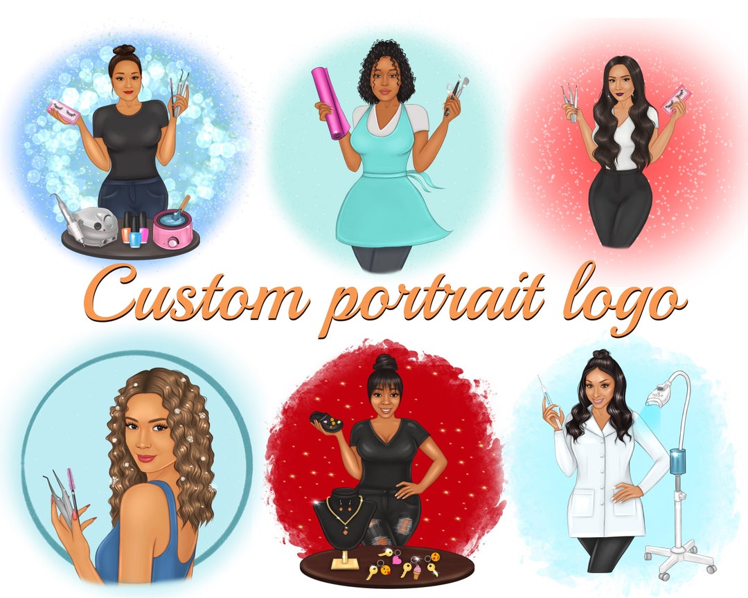 Custom Portrait Logo, Cartoon Logo Portrait, Portrait Custom Avatar ...
