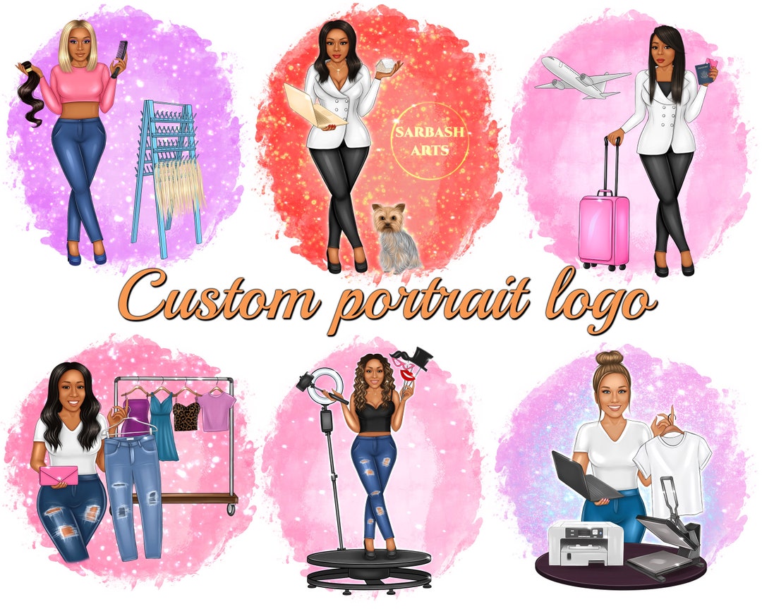 Custom Portrait Logo, Cartoon Logo Portrait, Custom Avatar, Business ...