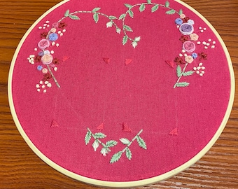 Embroidered Polaroid Photo Frame With Botanical Design - Instax Photo ...
