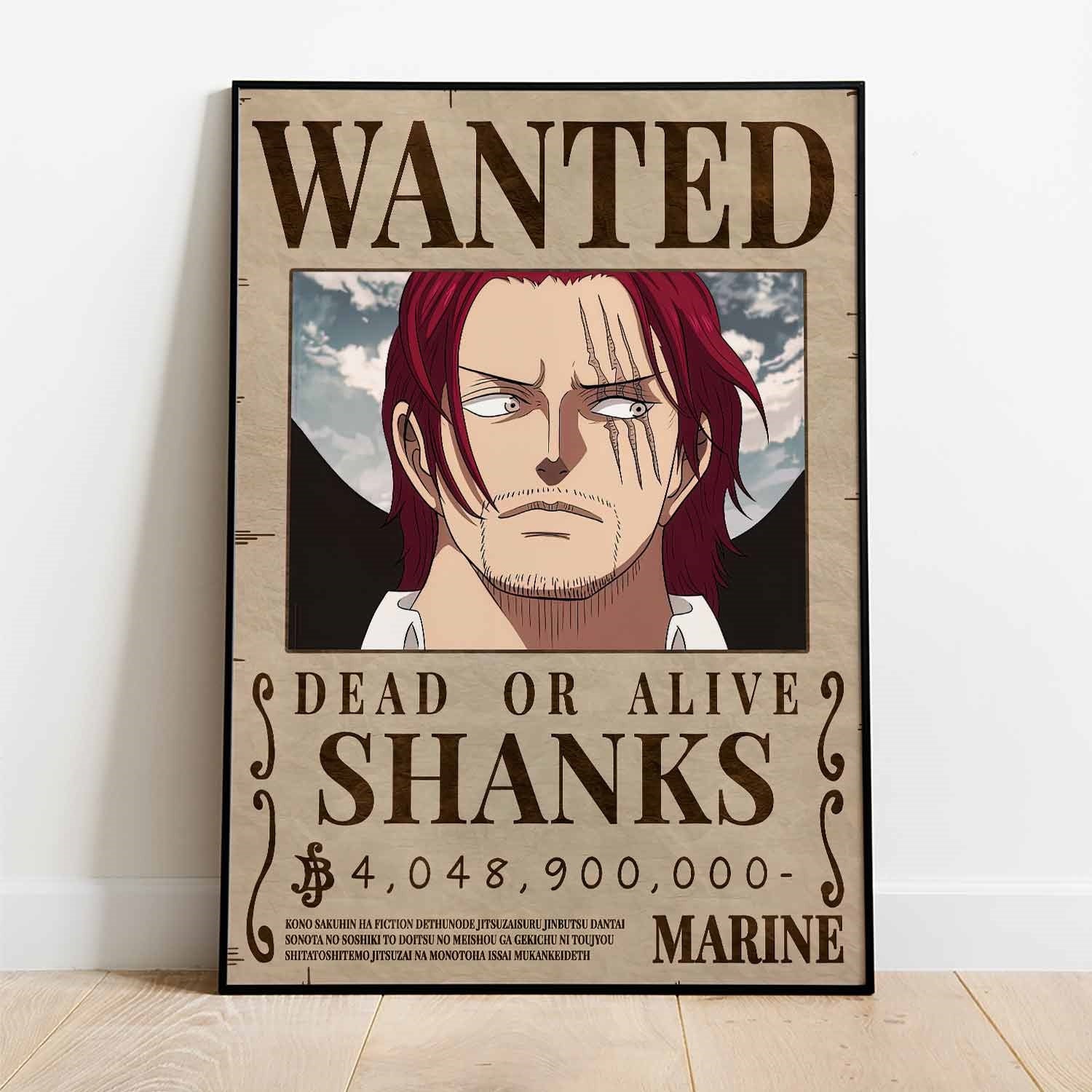 Red Haired Shanks Wanted Poster - Etsy