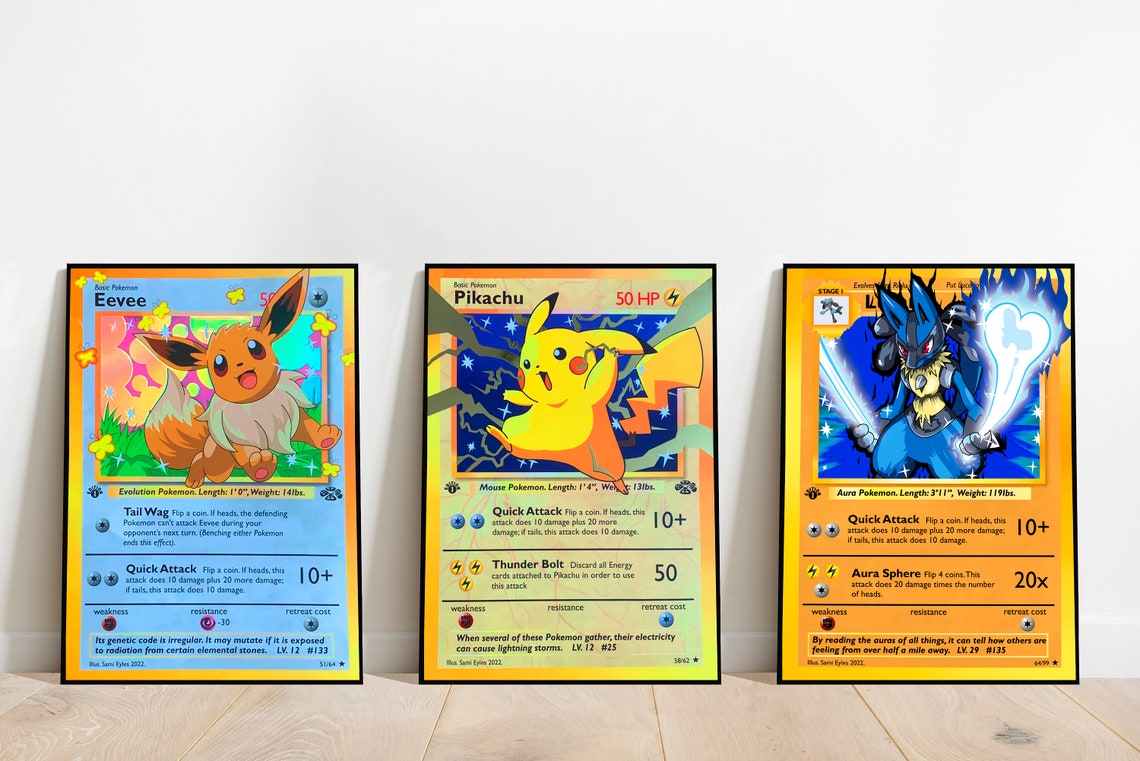 Fanart Print Charizard: Giant Pokemon Card Holographic Print - Etsy